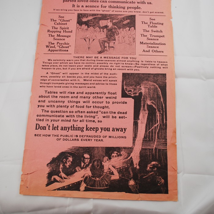 Charles Nicol Fake Medium expose broadside 9 by 24 inches | Magic ...