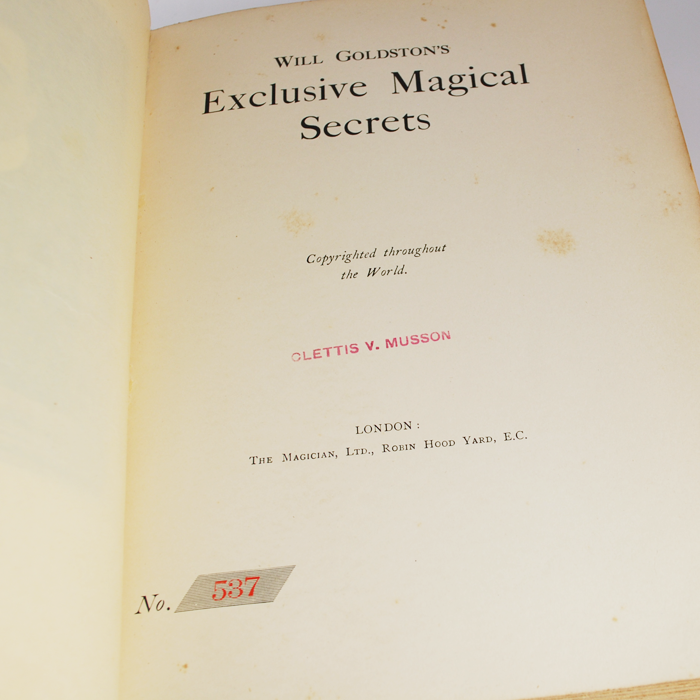 Goldston’s Exclusive Magic Secrets: Locked Books Series | Magic ...