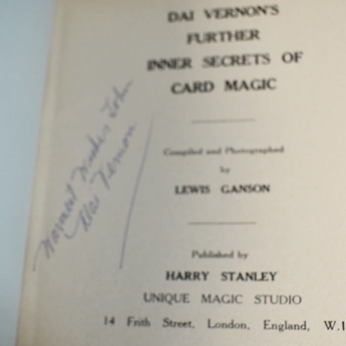 The Vernon Trilogy: all autographed by Vernon: Harry Stanley | Magic ...