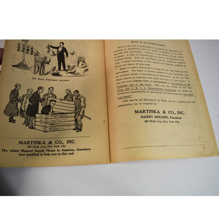 Martinka 1919 Catalogue under Houdini ownership (Houdini Ad on rear ...
