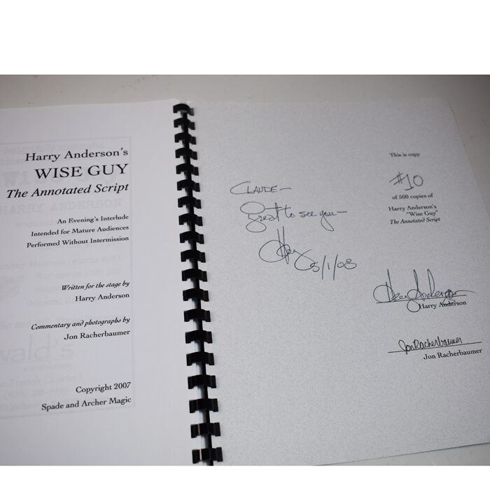 Wise Guy: the Annotated Script: 2007 #10 of 500 signed by Racherbaumer ...