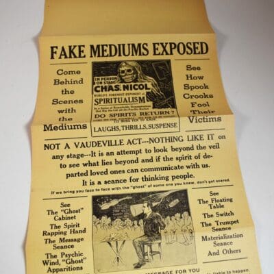 Charles Nicol Fake Mediums Exposed Panel Poster: Do the spirits return ...