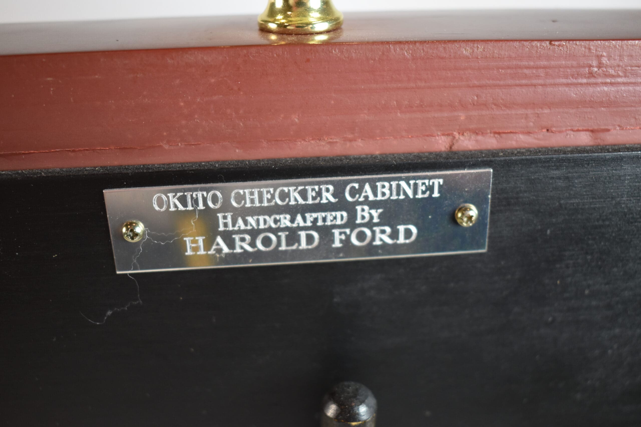 Okito Style Checker Cabinet and Matching Center Table and Small Stand ...