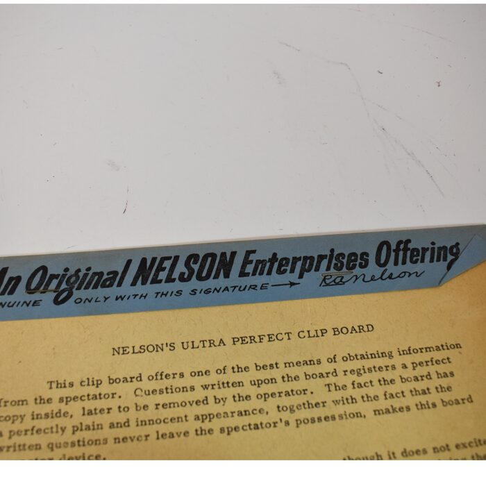 Vintage Nelson Enterprises Ultra Perfect Clipboard (instructions signed ...