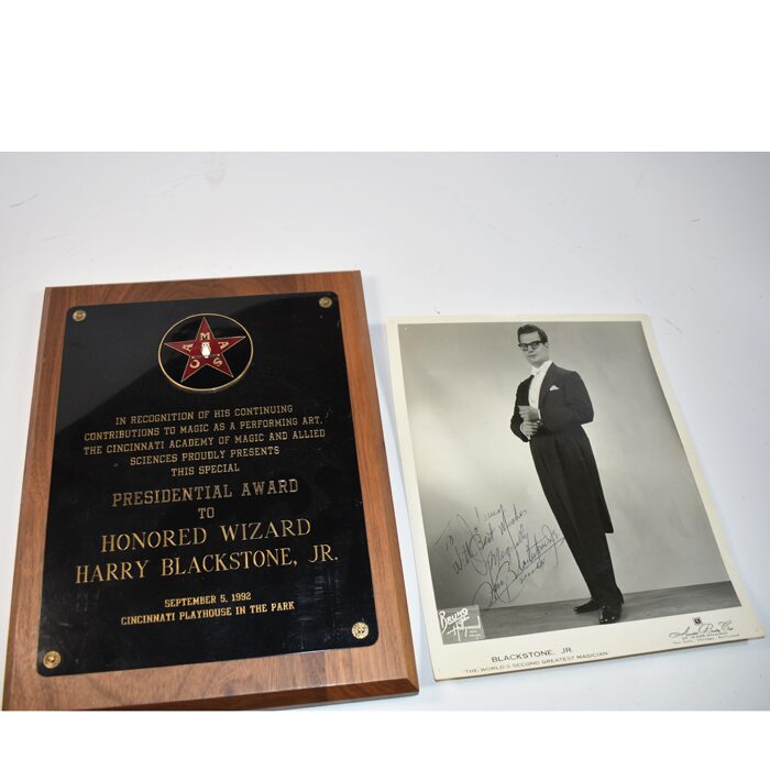 Blackstone Jr. Early Signed photo (1964) with CAMAS Honored Wizard ...