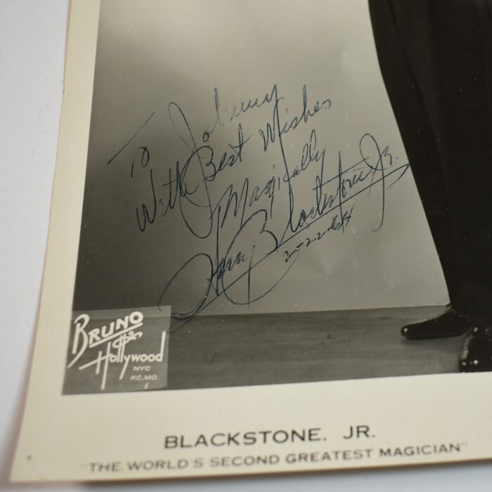 Blackstone Jr. Early Signed photo (1964) with CAMAS Honored Wizard ...